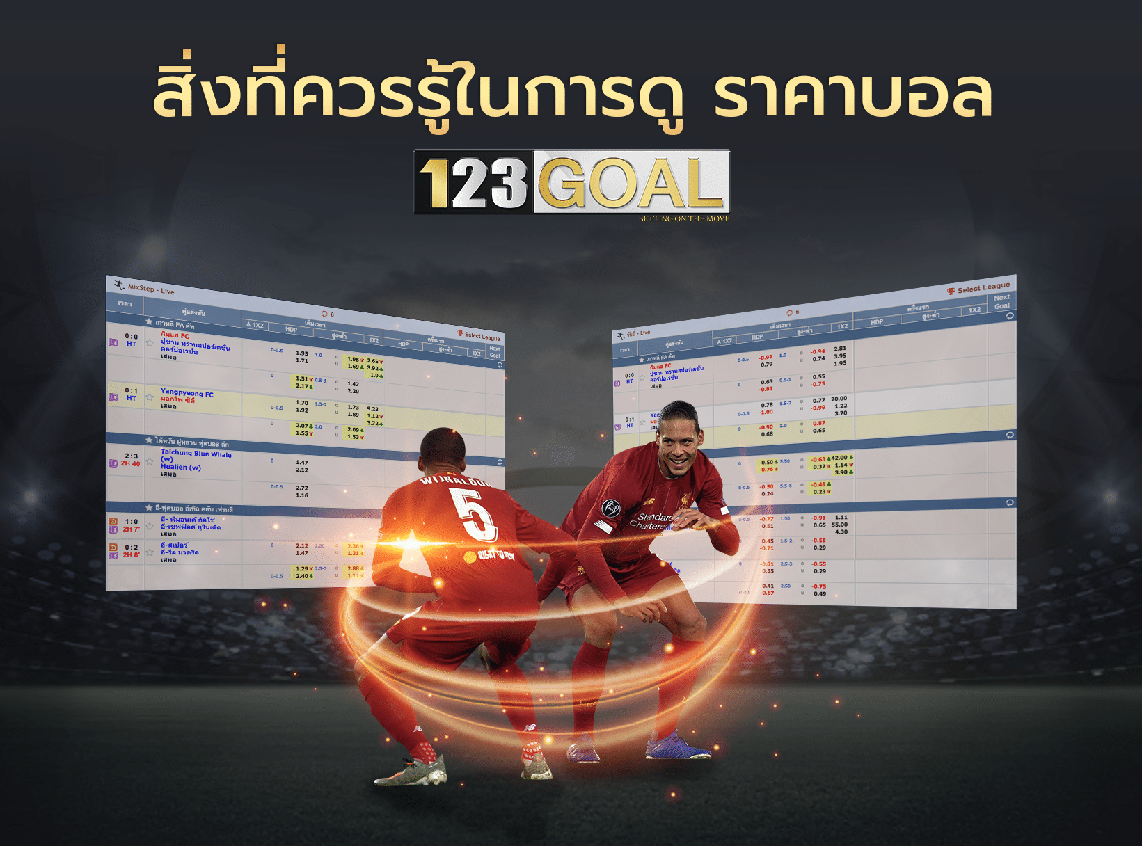 สิ่งที่ควรรู้ในการดู ราคาบอล วิธีดูราคาบอล วิเคราะห์บอล บ้านผลบอล 123GOAL
